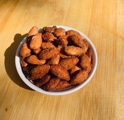 Maple Cinnamon Candied Sprouted Almonds (Vegan + Paleo) - Daily Crunch ...
