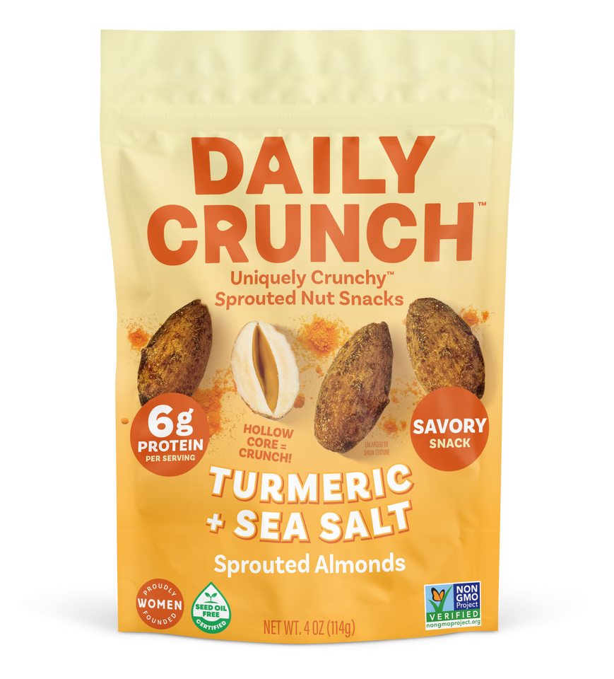 Daily Crunch Turmeric + Sea Salt Sprouted Almonds - Daily Crunch